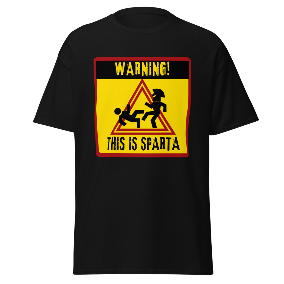 This Is Sparta Kick Sign T-Shirt | Funny History Meme Tee – Wild ...
